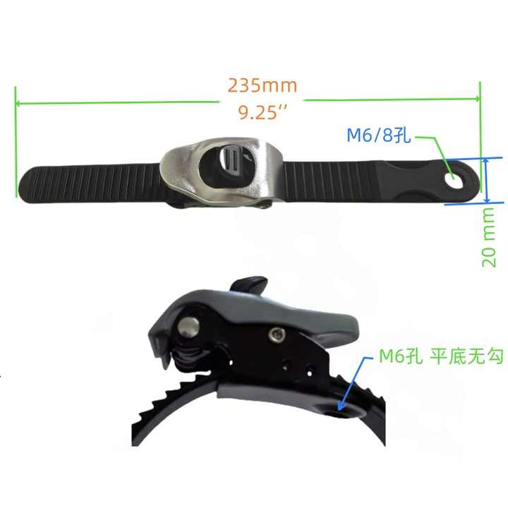 Snowboard Binding Accessory - Adjustable Automatic Belt Buckles