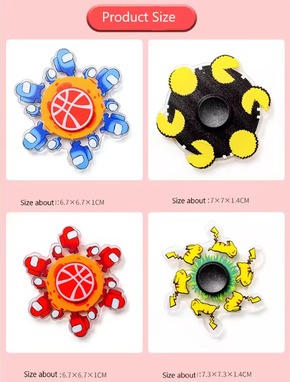 2024 New Adult and Kids Anime Inspired Running Fidget Spinner Acrylic ...