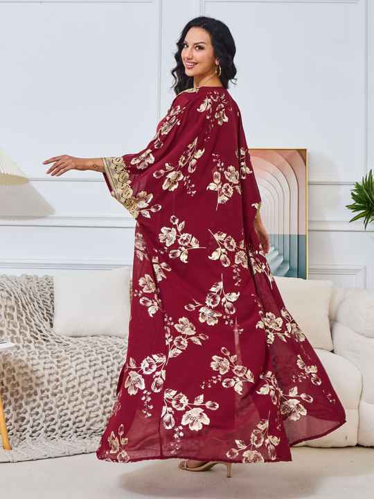 2260 Kuwii 2024 New Middle East Women's Stamped Robe Saudi Arabian ...