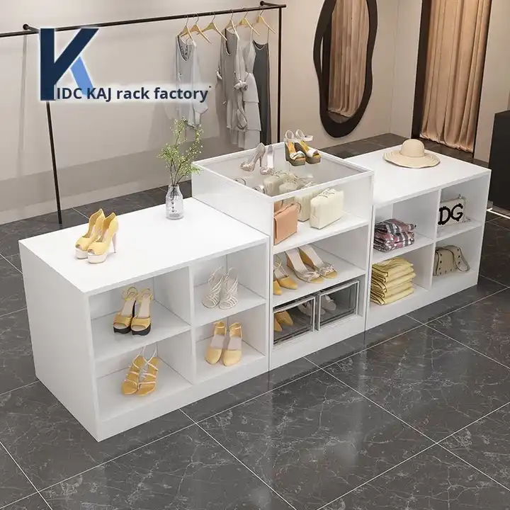 Clothing Store Shoe Cashier Counter Display Rack with Live Streaming ...