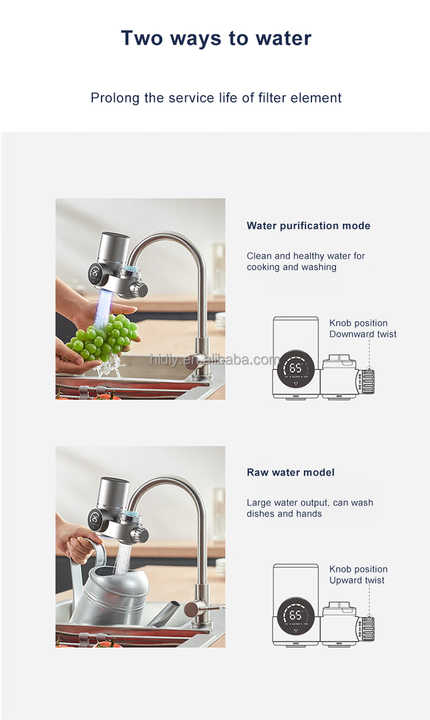 Smart Intelligent Display Digital UV Sink Faucet Purifier