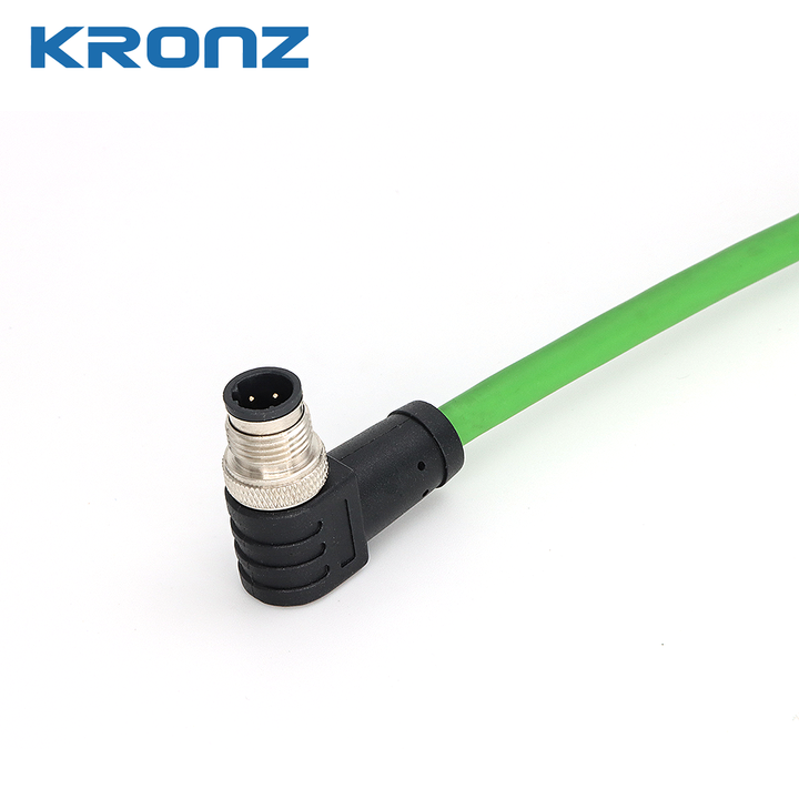 KRONZ Profinet Cable M12 Angled Connector 4-pin D Code Pre-moulded ...