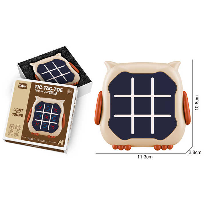 Tic Tac Toe Game Electronic - Handheld Games,2-in-1 Owl Shape Travel ...