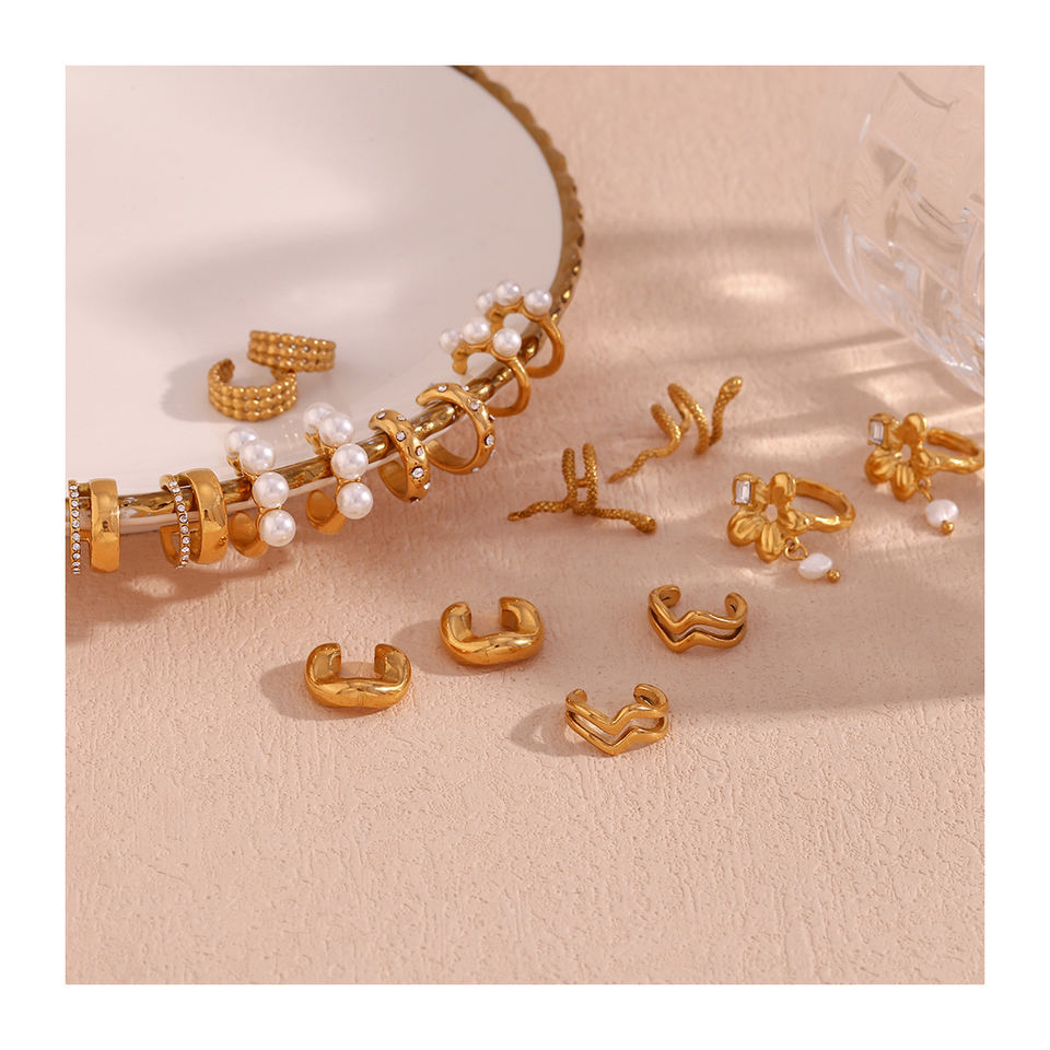 ERESI 18k Gold Plated Unique Hypoallergenic Stainless Steel Super Shine ...