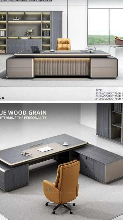 Luxury Modern Office Furniture Chairman Boss Business Computer Desk L ...