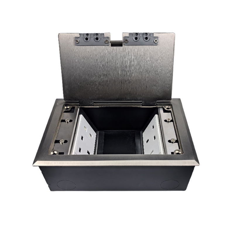 ZDK-200 Stainless Steel Open Type Clamshell Floor Socket Cat6 EU//UK ...