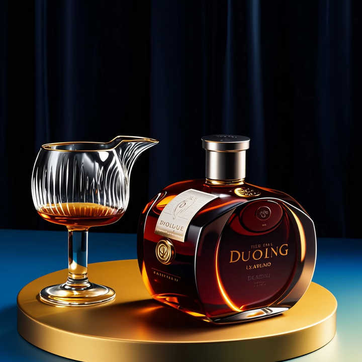 Modern Metallic Spirit Vodka Brandy Liquor Glass Whiskey Bottle 500ml ...