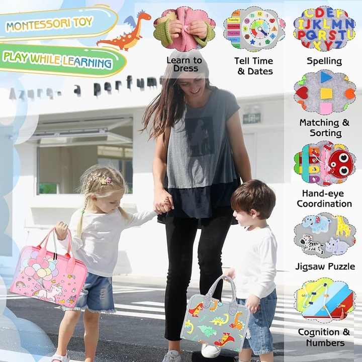 New Bag Design Busy Board Book Toddler Kids Educational Montessori Toys ...