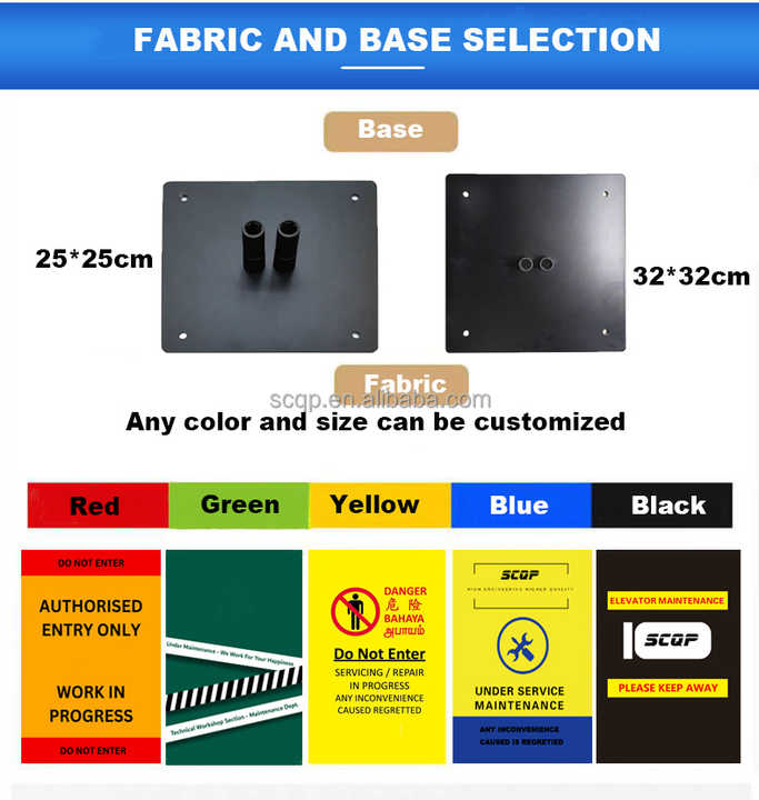 Custom Lift Safety Signs - Elevator Maintenance Barriers