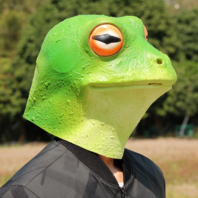 Funny Frog Mask for Carnival Party - Latex Full Head Animal Mask for Adults