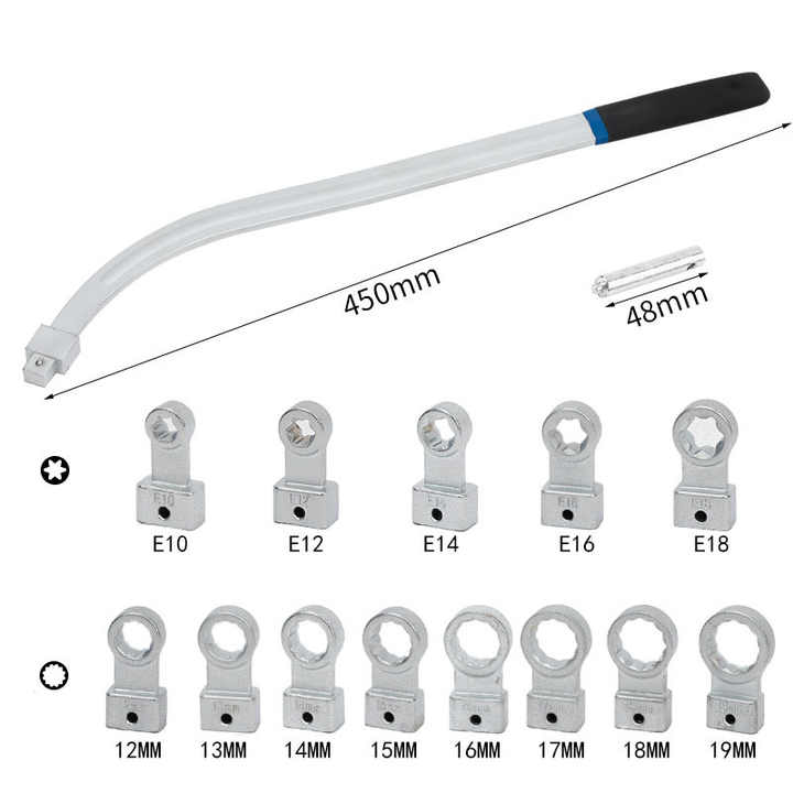 Belt Remove and Install Adjust Tightener Wrench Tools with E10/12/14/16 ...
