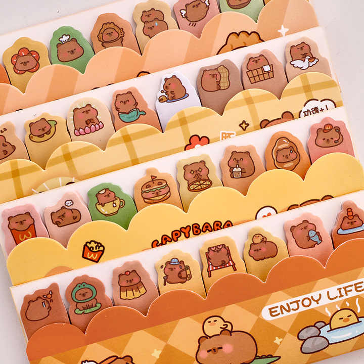School Girls Kawaii Cartoon Capybara Design Customized Sticky Notes ...