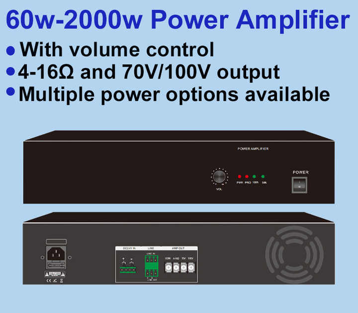 PA-800A 800W Power Amplifier Economical Broadcast Black Amplifier for ...
