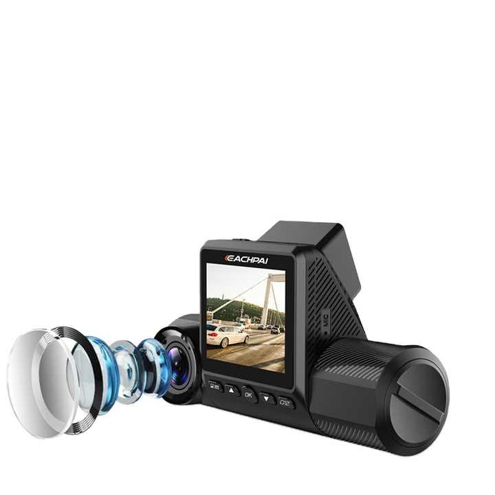 2 Channels EACHPAI X200 Dash Cam Full HD 1080P Front and Inside Car ...