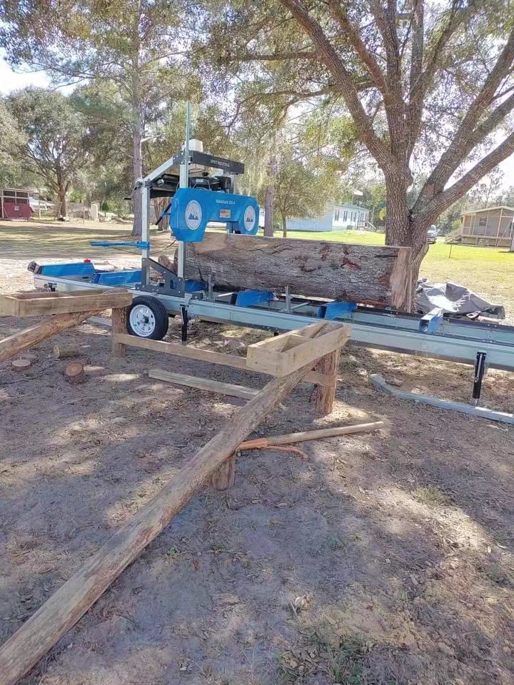 Wood Cutter Gas/Diesel/Electric Portable Wheel Trailer Sawmill ...