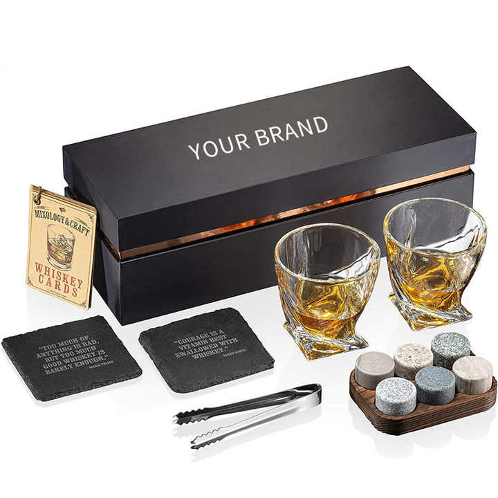 Premium Luxury Wood Bar Accessories Whiskey Gift Set Includes Creative ...