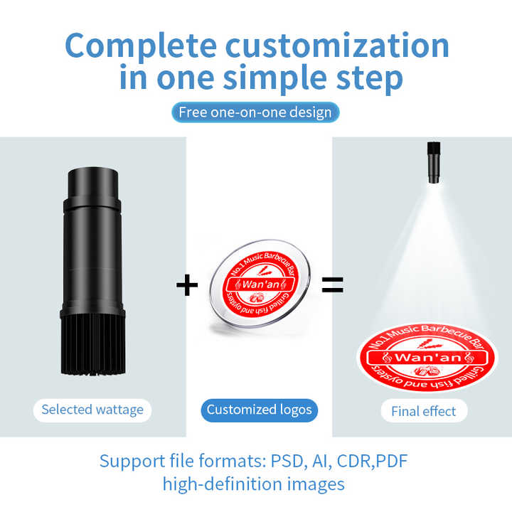 Custom HD 25-100W LED Gobo Projector Outdoor Light - IP66, OEM