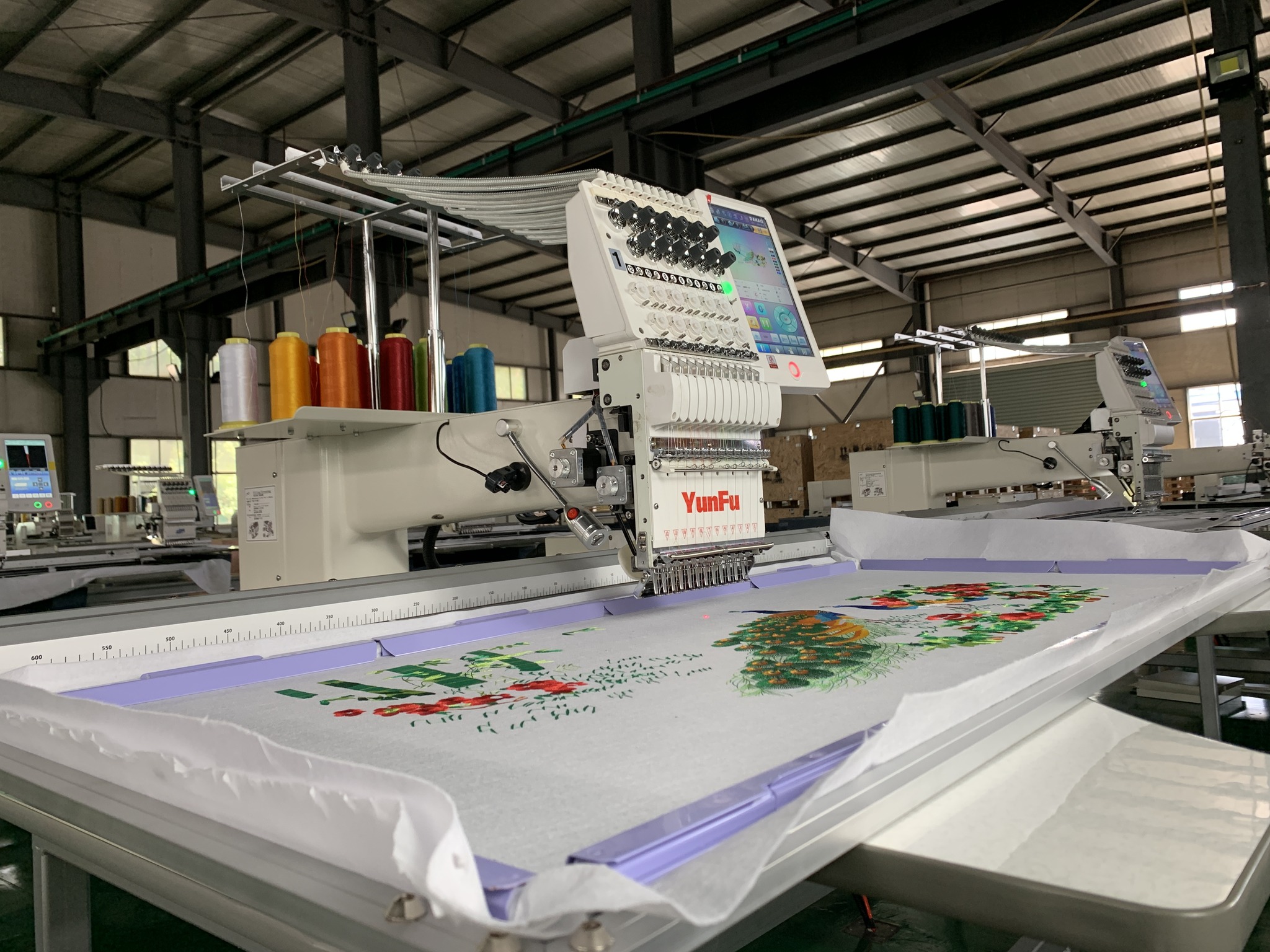 DDP licensed 12 needles 15 needles large embroidery area 1200*500 ...