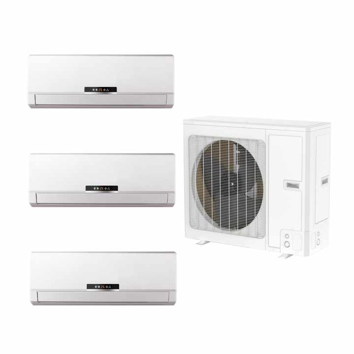 Vrv Vrf System Air Conditioner 3 Zones Wall Mounted Split Air ...