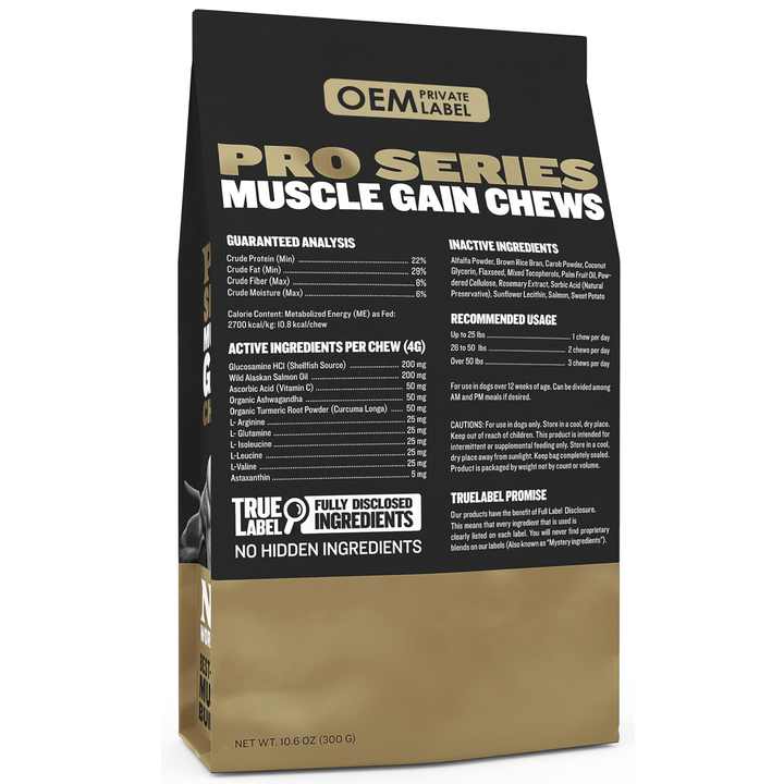 11-in-1 Muscle Gain Chews for Dogs - Premium Health Supplement
