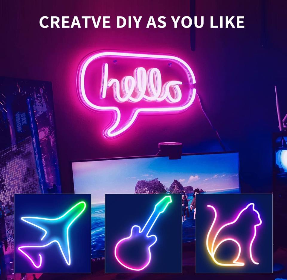 50-meter RGB LED Neon Rope Lights, Supporting Remote Control/app ...