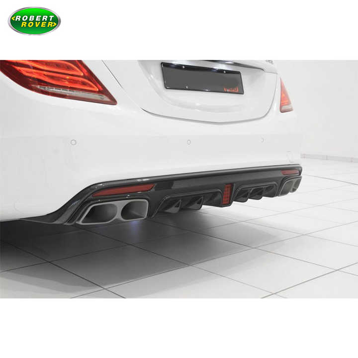 MBZ s Class W222 S500 S300 S600 Brab-us Carbon Rear Bumper Lip Exhaust ...