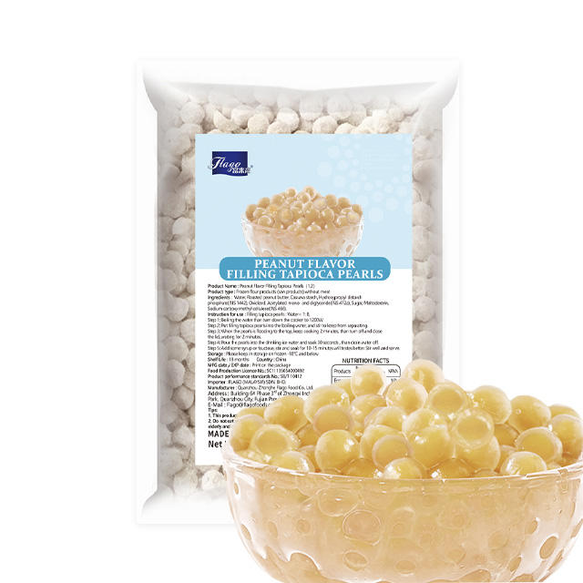 Halal Certified Tapioca Pearls Sesame Flavored Filling Frozen Bubble ...