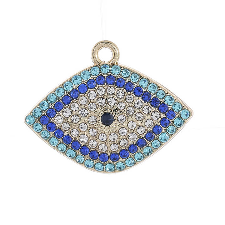 Fashion Gold Plated Evil Eye Charm Zirconia Inlay Eye Charm Pendant for ...