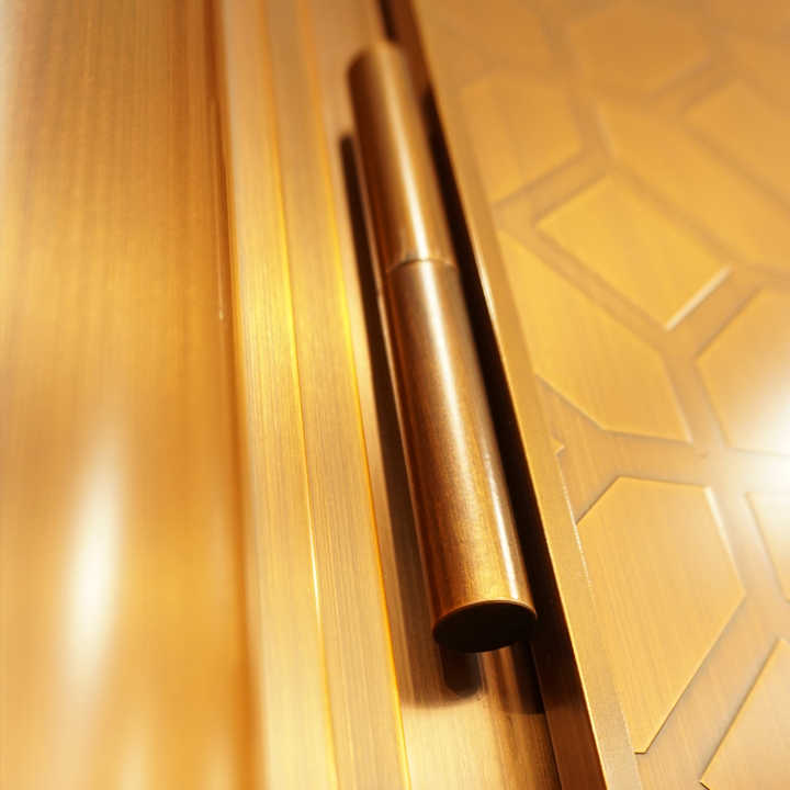 Luxury Copper Security Door - Customized Design for Villa