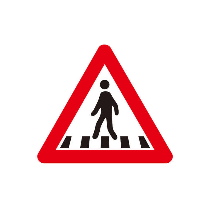 Galvanized Sheet Traffic Sign Board Reflective Pedestrian Crossing ...