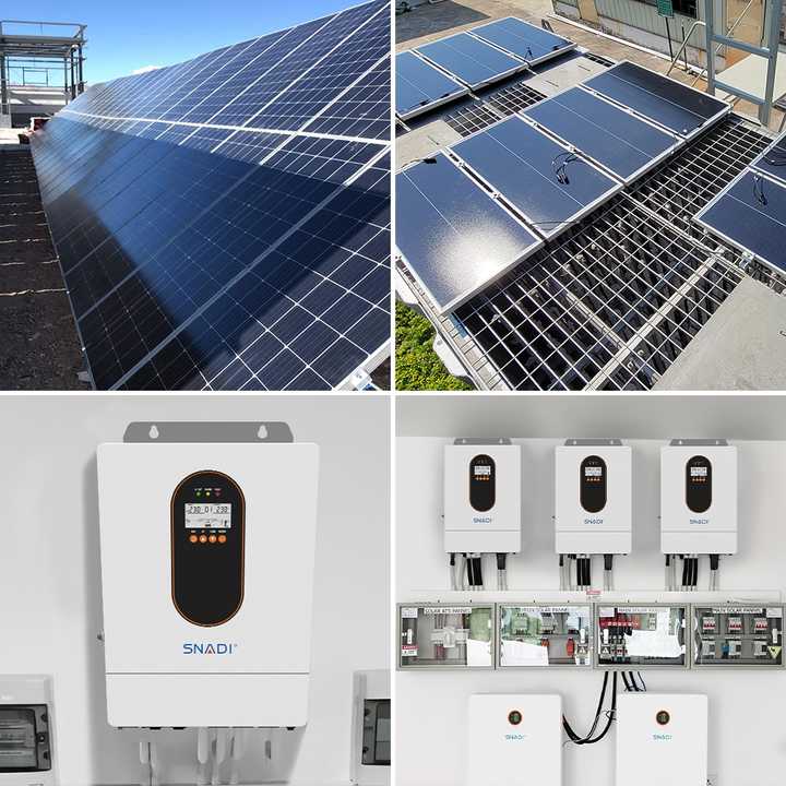 SNADI 5KW Hybrid Inverter Solar System Complete Set 10KW Off-grid Solar Power System Set Hybrid ...
