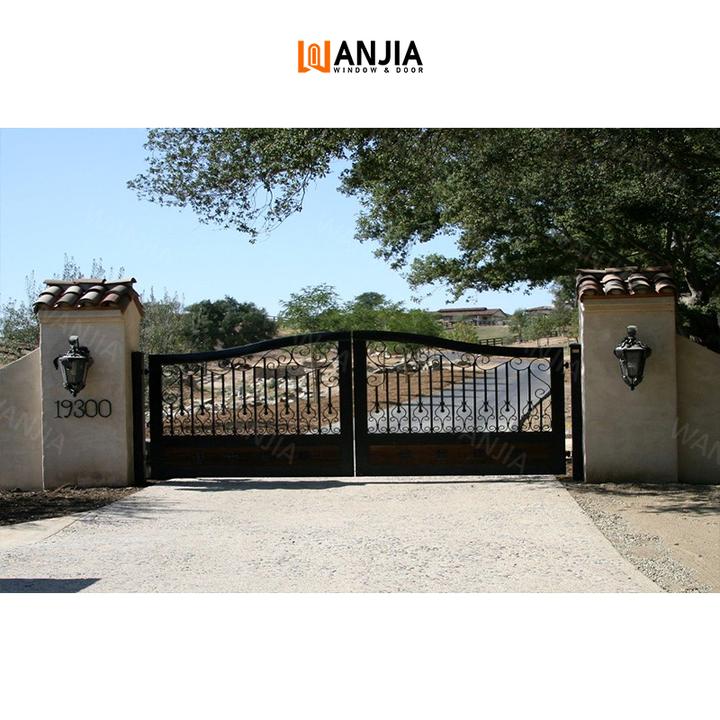 Exterior Metal Gate Design - Durable Steel & Wrought Iron