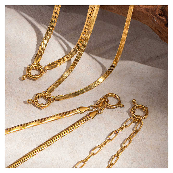 MICCI Tarnish Free Jewelry Stainless Steel Waterproof Jewellery 18K ...