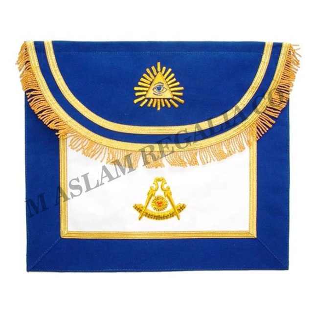 Delantal azul de rito escocés | Delantal personalizado Masonic Regalia ...