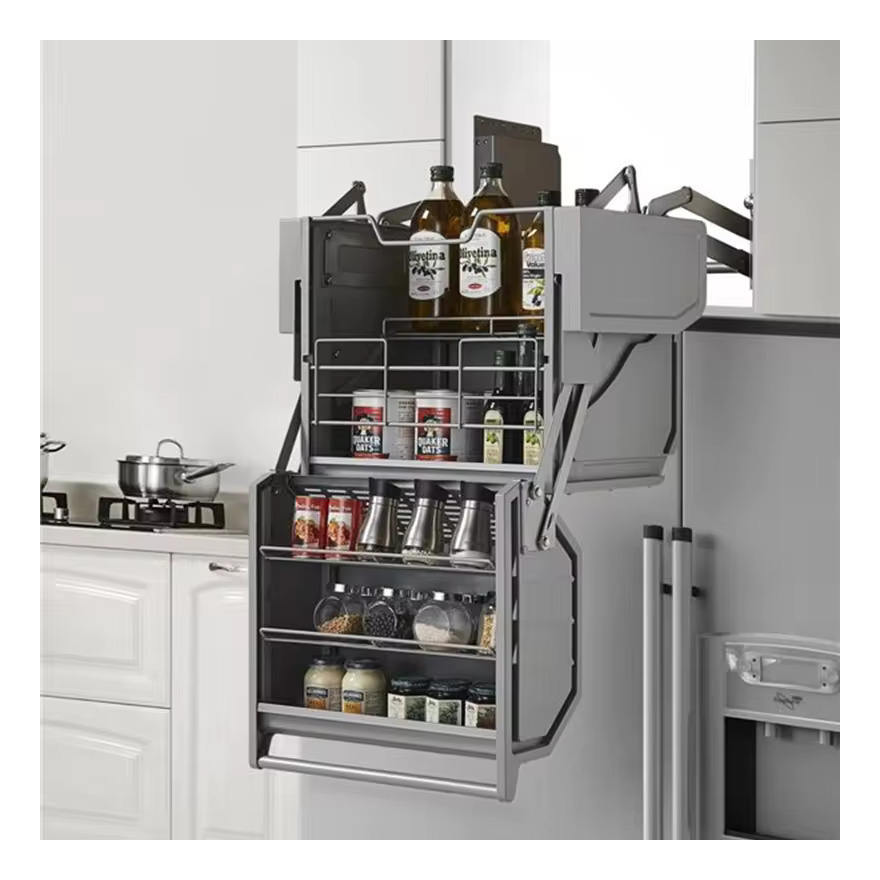 Double Pull Down Basket for Kitchen Cabinets - Eco-Friendly Aluminum ...