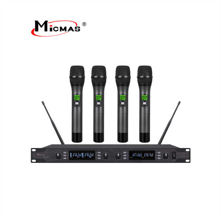 Factory 4 Channel Wireless Microphone System High Quality for Widely ...