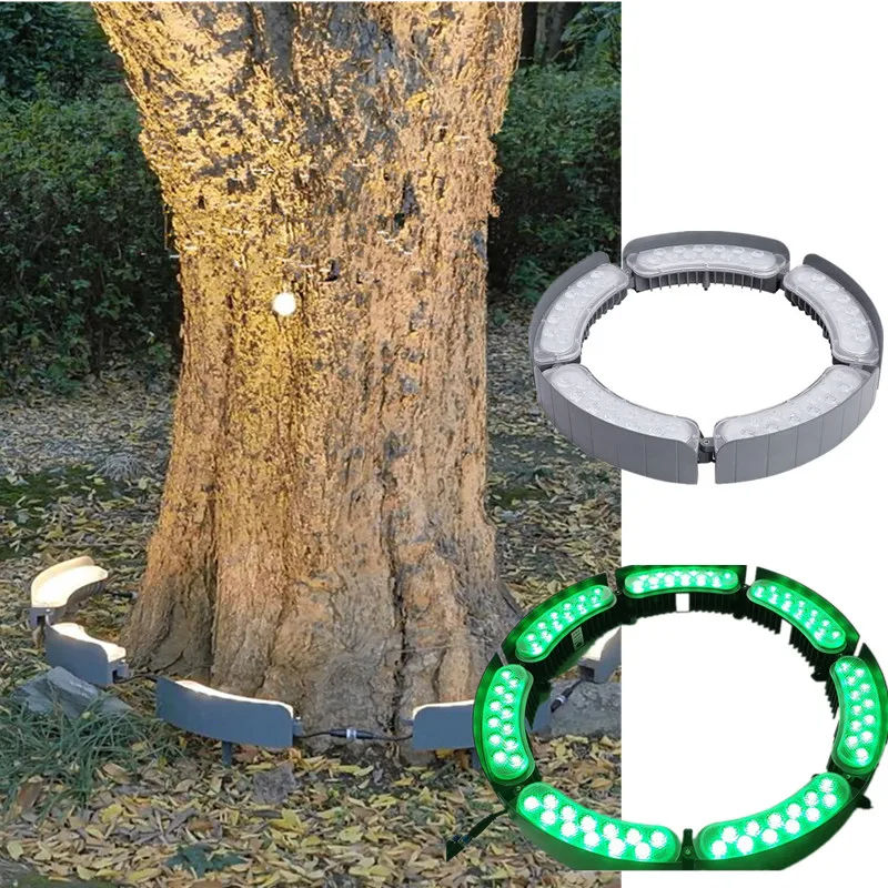 DMX Outdoor RGB Color Palm Tree Ring Light 18W IP65 Waterproof Park ...