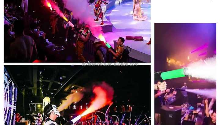 Smoke Machine Gun Pistol - LED Fog Cannon for DJ Stage & Disco Parties ...
