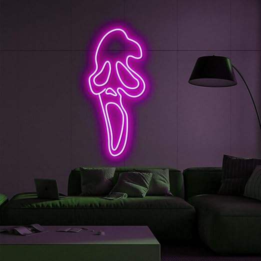 Scream Ghostface Full Color IP65 Waterproof Neon LED Sign Spooky ...