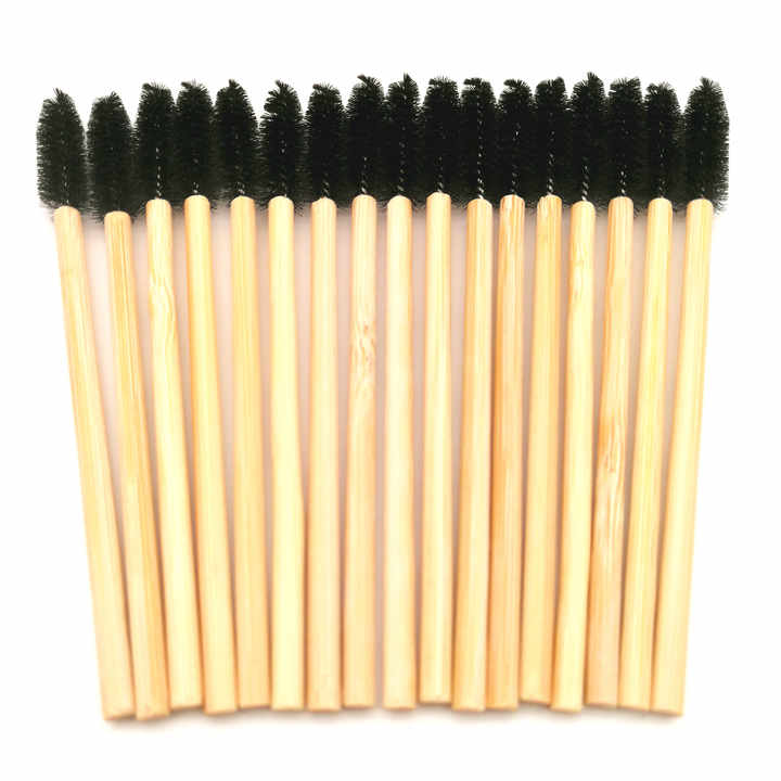Disposable Eco-friendly Bamboo Handle Eyelash Brushes Mascara Wand ...