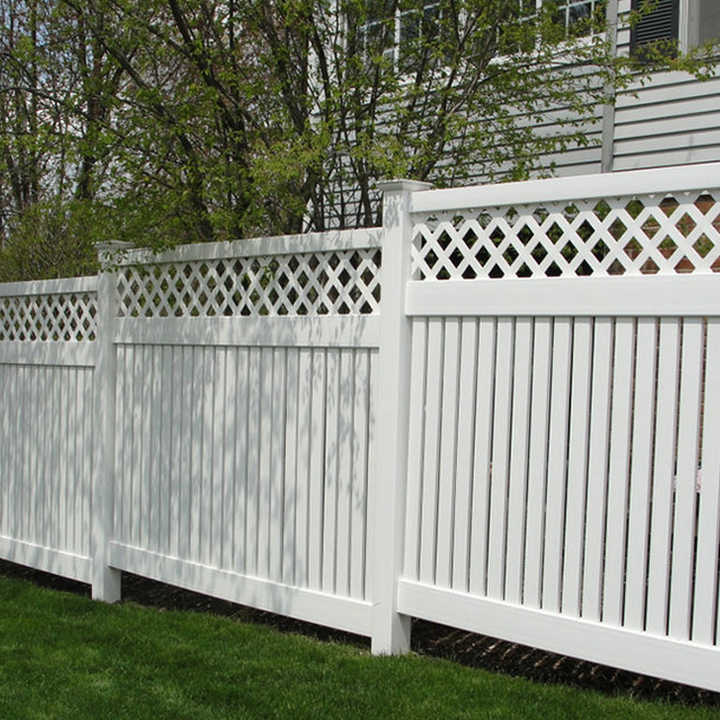 Garden High PVC Plastic Vinyl Fence Panels White Custom Size Rot Proof ...