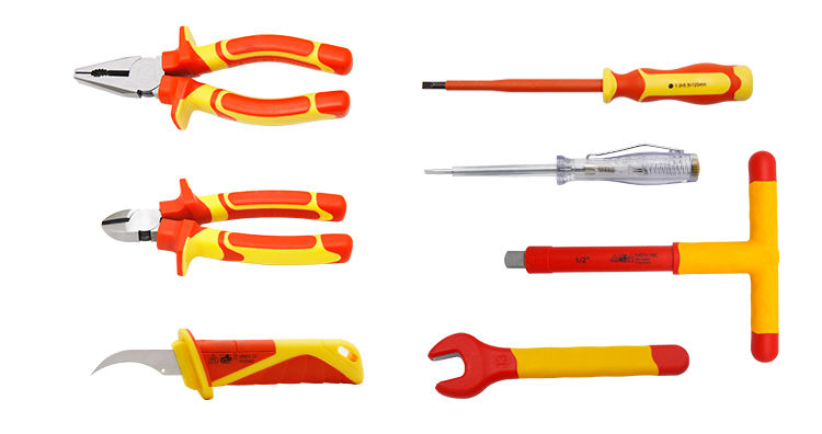 VDE 1000V Insulated Tool Set - Professional Electrician Kit with Pliers ...