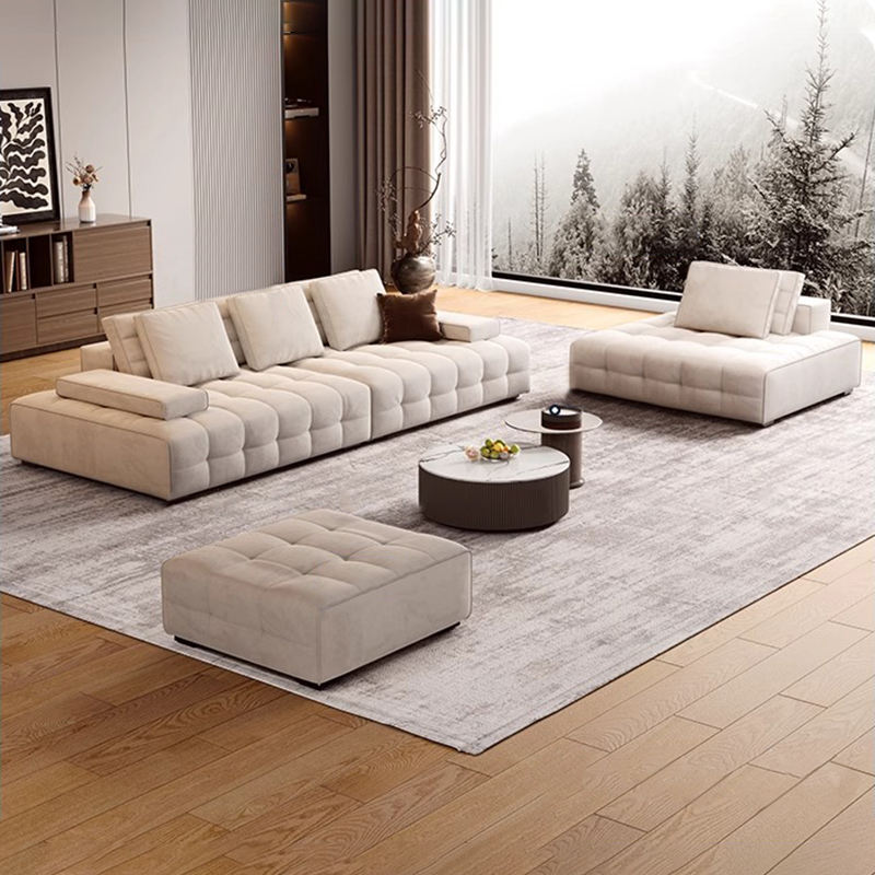 Luxury Straight Row Fabric Indoor Sectional Sofa Set Cloud Living Room ...
