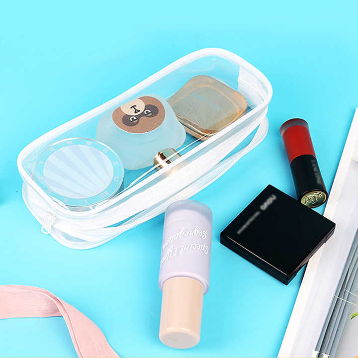 Plastic PVC Clear Pencil Case with Zipper for School Students Children ...