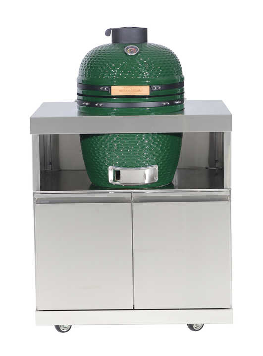 18-inch Green BBQ Grill Stainless Steel 304 Ceramic Kamado Grill With ...