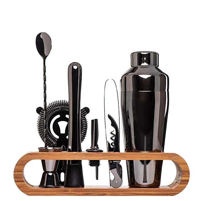 550ml Matte Black Bartender martini Kit Cocktail Shaker Home bar Set ...