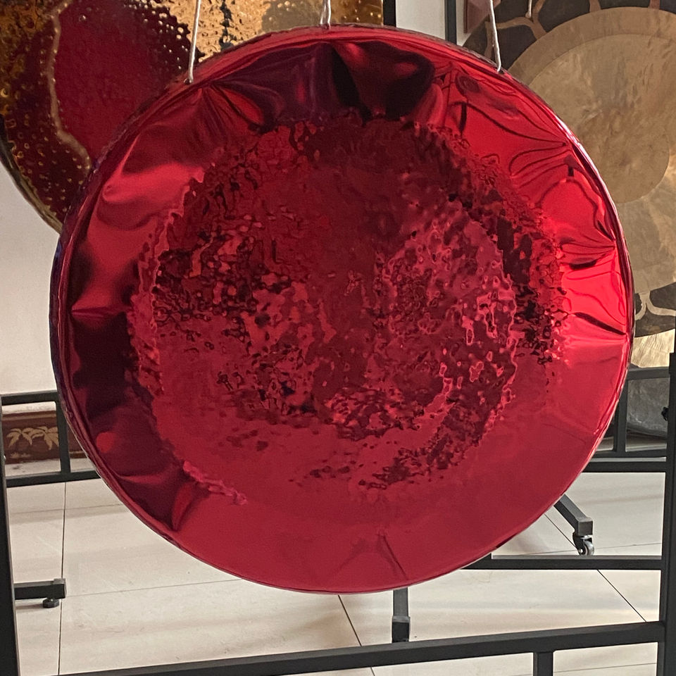 Mosico 80cm Red Alloy Chau Gong for Sound Healing Handmade Percussion ...