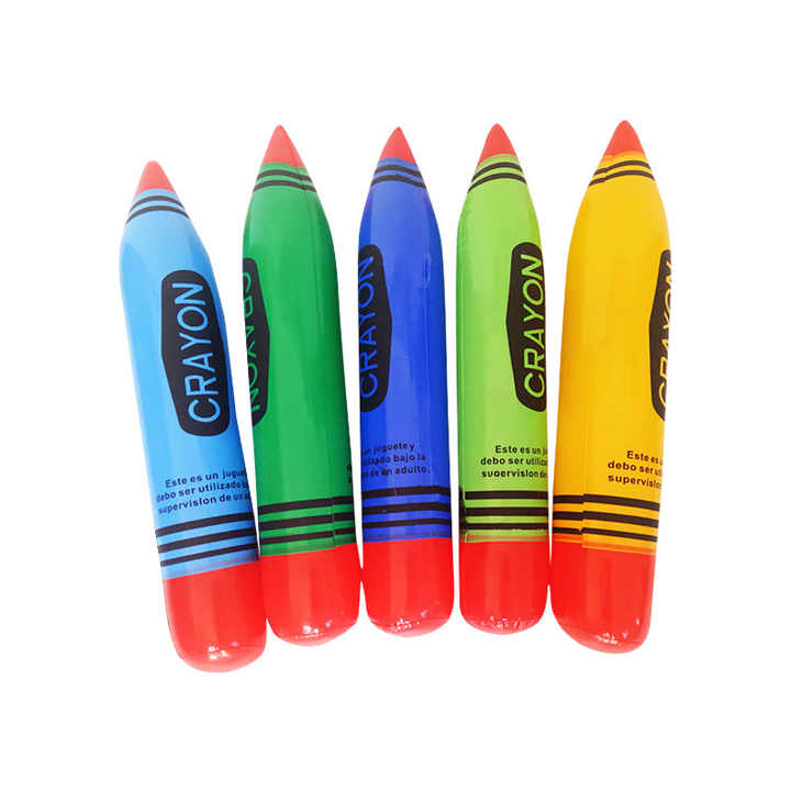 New Pvc Inflat Crayon Pencils Children Big Cartoon Toys Activity Props ...