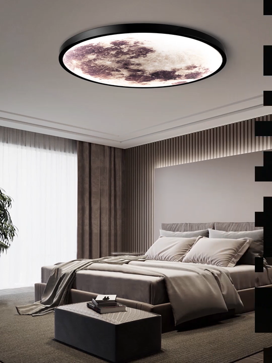 Dimmable Moon Wall Lamp Ac Cct Stepless Dimming 24 Inch Wall Mounted Ceiling Light For Living ...