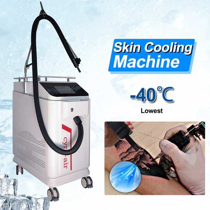 Vertical -40℃ Zimmer Skin Cooling Machine Cold Air Freezing Skin Pain ...